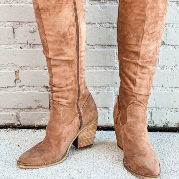 Very G | Shoes | Very G Penny Wide Calf Boot Taupe | Poshmark